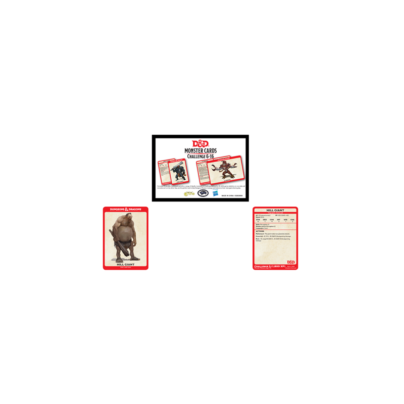 DD Monster Card Deck Levels 6-16 (74 Cards)