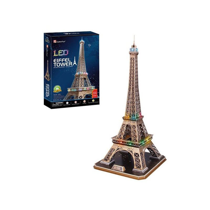 Puzzle 3D Torre Eiffel con Leds